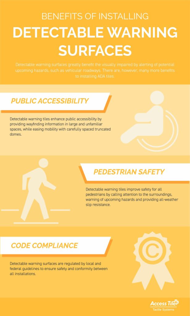 Benefits of Installing Detectable Warning Surfaces | ADA Tiles